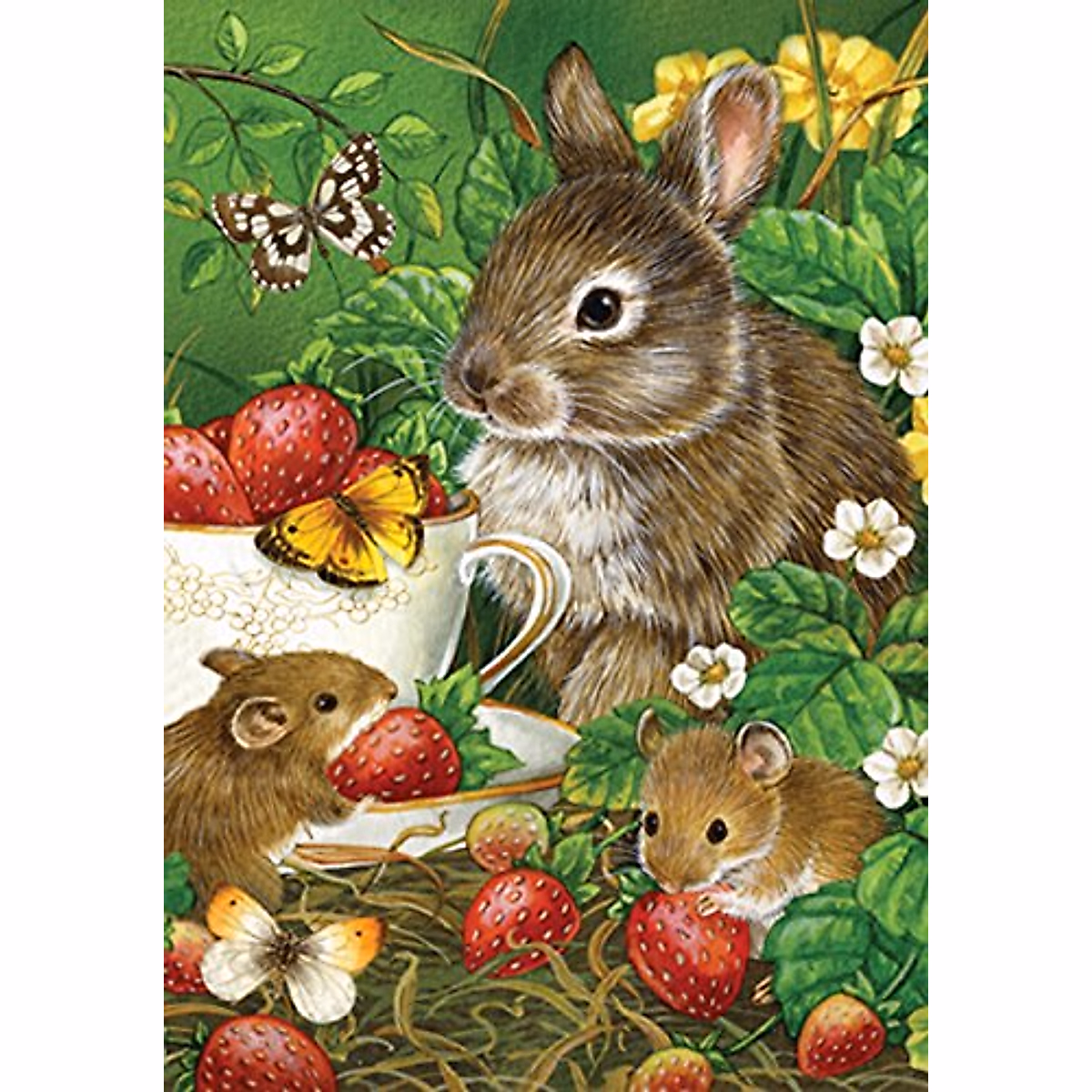 Toland Home Garden 101176 Berry Sweet Easter Flag 28x40 Inch Double Sided Easter Garden Flag for Outdoor House Spring Flag Yard Decoration