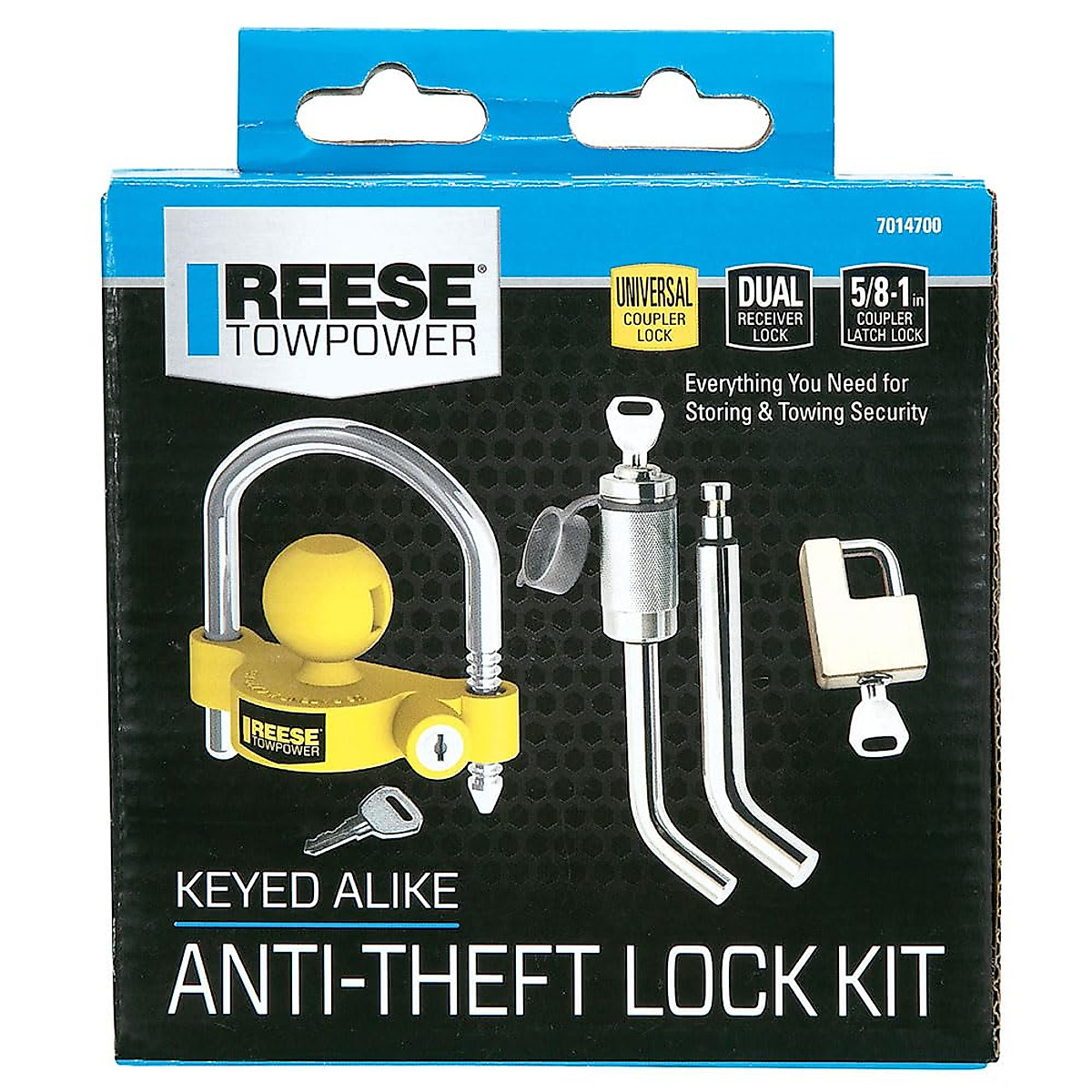Reese Towpower 7014700 Tow 'N Store Lock Kit, Yellow
