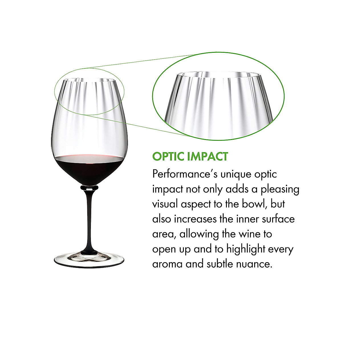 Riedel 4884/0 D Fatto A Mano Performance Cabernet Wine Glass, 29 oz, Clear