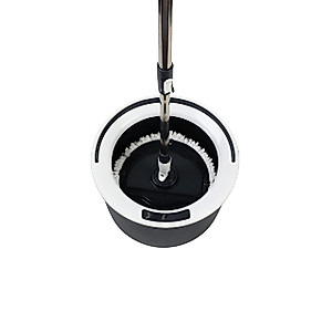 Medallion Grand Cleaning Spin mop and Bucket Set Spin with Microfiber Gray