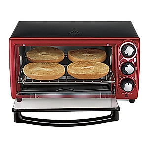 Hamilton Beach 4-Slice Toaster Oven, Red