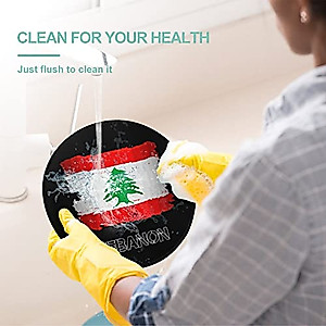 Flag of Lebanon Cutting Board Tempered Glass Chopping Board for Kitchen Hotel