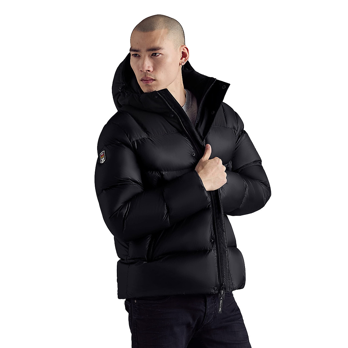 Triple F.A.T. Goose Rockhopper Puffer Jacket Men - Men Puffer Jacket With Hood - Down Coat Men - Men's Puffer Jacket (Black, L)