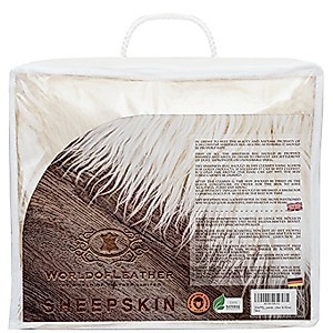 World of Leather White, Fluffy, Soft and Silky Genuine Icelandic Sheepskin Wool Rug wsi (M 44")