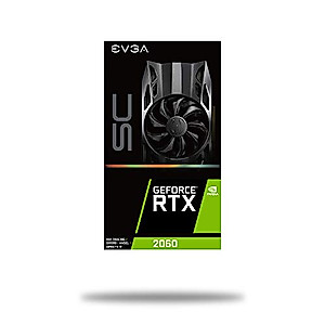 EVGA GeForce RTX 2060 SC GAMING, 6GB GDDR6, HDB Fan Graphics Card 06G-P4-2062-KR