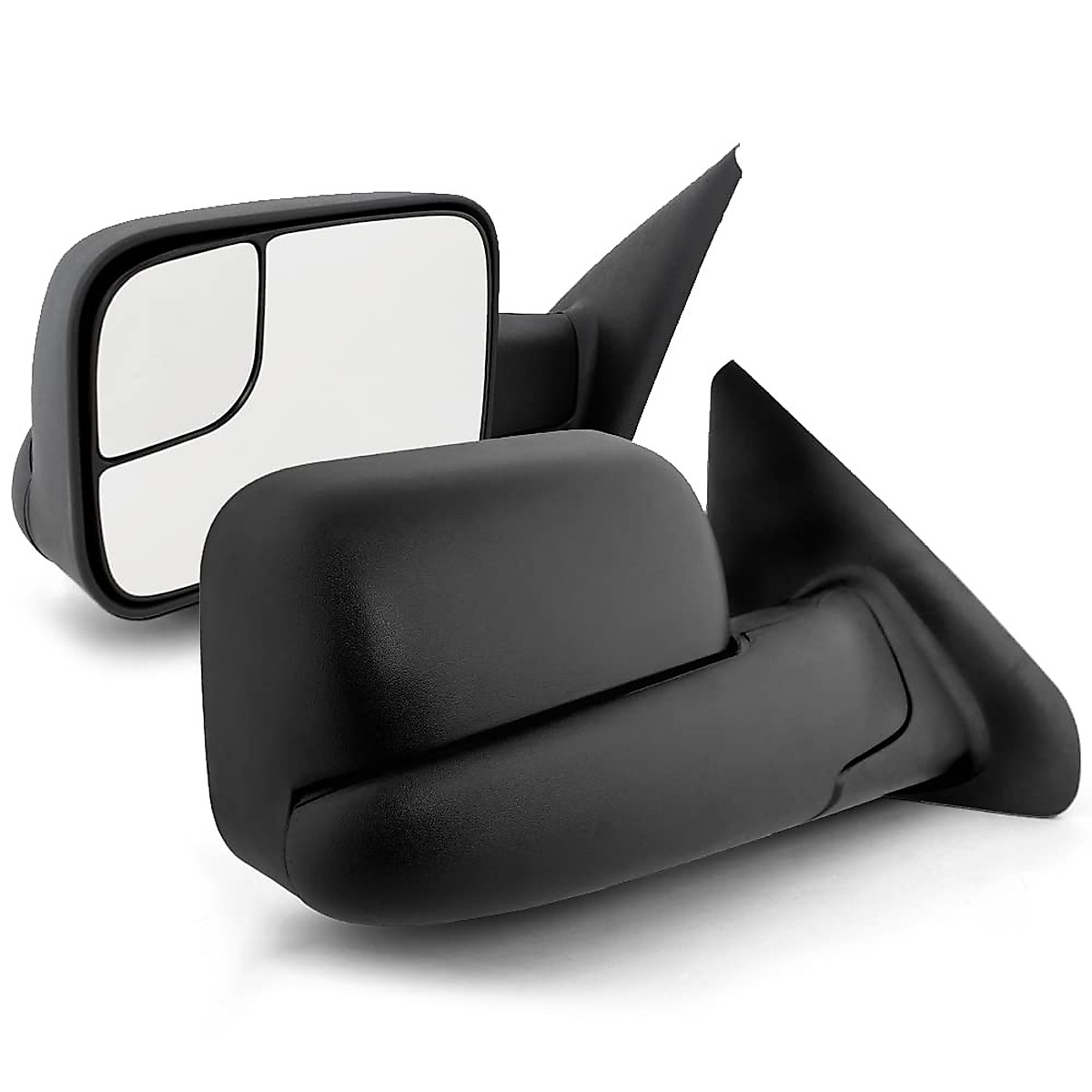 ACANII - Telescoping Towing Extend FlipUp MANUAL Non Heat Mirrors Left+Right For 02-08 Dodge RAM 1500/03-09 2500 3500