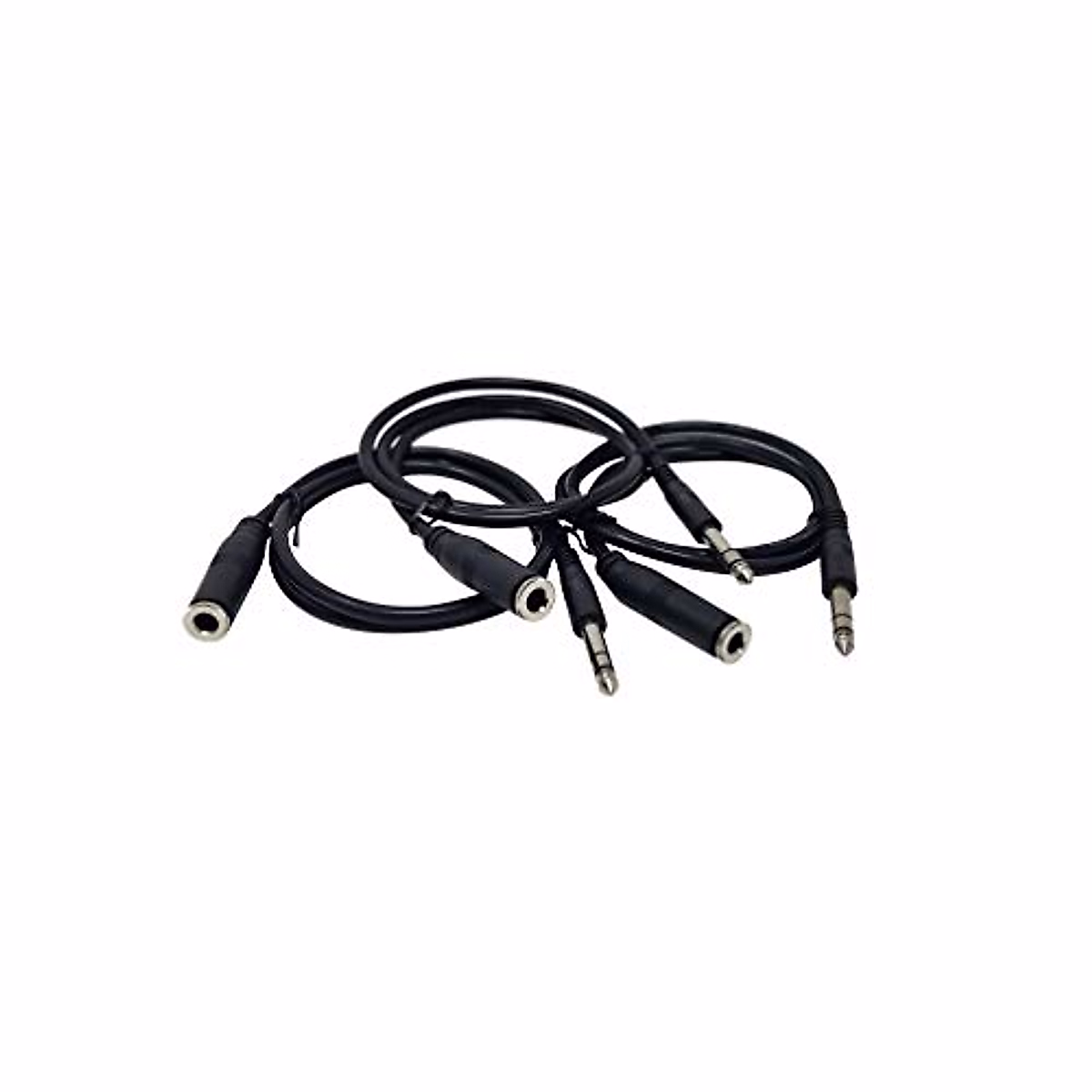 Your Cable Store 3 Pack 3 Foot 1/4 Inch Stereo Headphone Extension Cables
