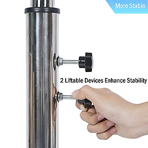 huyear Upgraded Movable Rotating Paint Rack with Wheels, Stable Lifting Spray Paint Rack Stainless Steel 360 Degrees Rotating Paint Stand for Spraying Door and Car Body