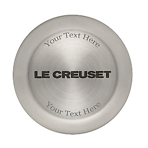 Le Creuset 5 1/2 Qt. Signature Round French Oven w/Additional Engraved Personalized Stainless Steel Knob - Artichaut