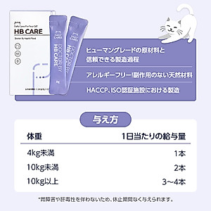 DoctorBy HB Care Hairball Supplement for Cats– Korean Made Hairball Relief Furball Control Remedy & Digestive Support Supplements with Omega-3, Chitosan-30 Individuallly Packaged (1 Pack, 30 Count)