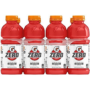 (8 Count) Gatorade G Zero Thirst Quencher, Fruit Punch, 20 fl oz