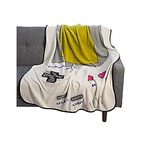 Nintendo Bioworld Game Boy Handheld Game Console Fleece Throw Blanket 45" X 60"