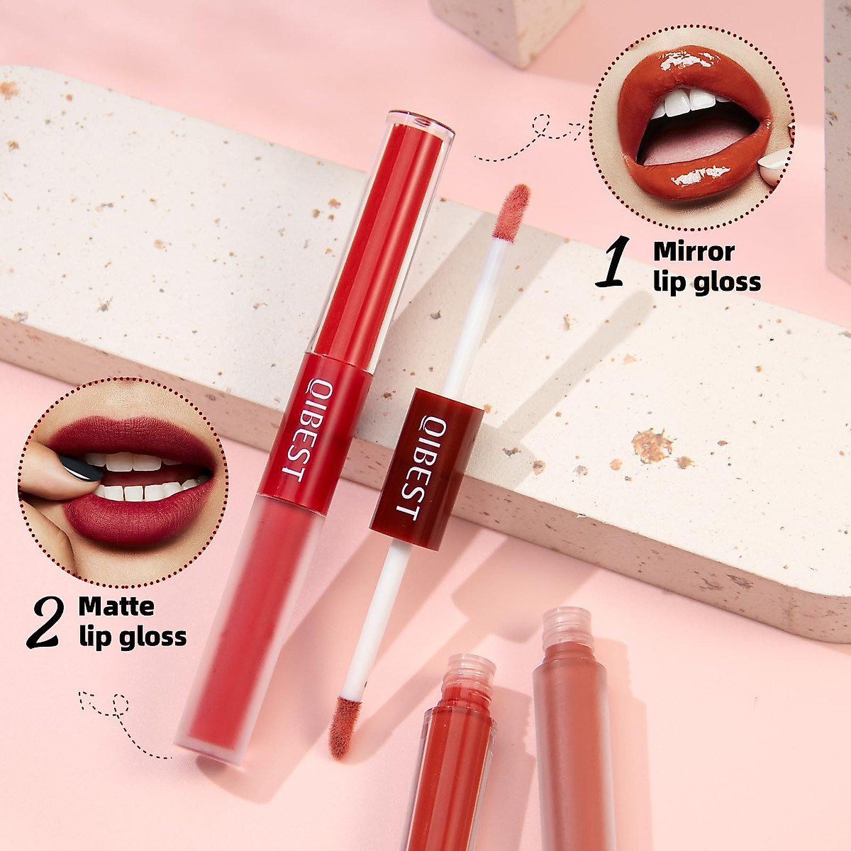 Rechoo Matte Liquid Lipstick & Lipliner Makeup Set, 12 Pcs Superstay Mate Velvet Ink & Lip Liner Pencil, Waterproof Lip Gloss Beauty Lips Make Up Gift Set