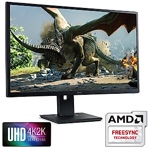 Acer ET322QK wmiipx 31.5" Ultra HD 4K2K (3840 x 2160) VA Monitor with AMD FREESYNC Technology (Display Port 1.2 & 2 - HDMI 2.0 Ports),Black