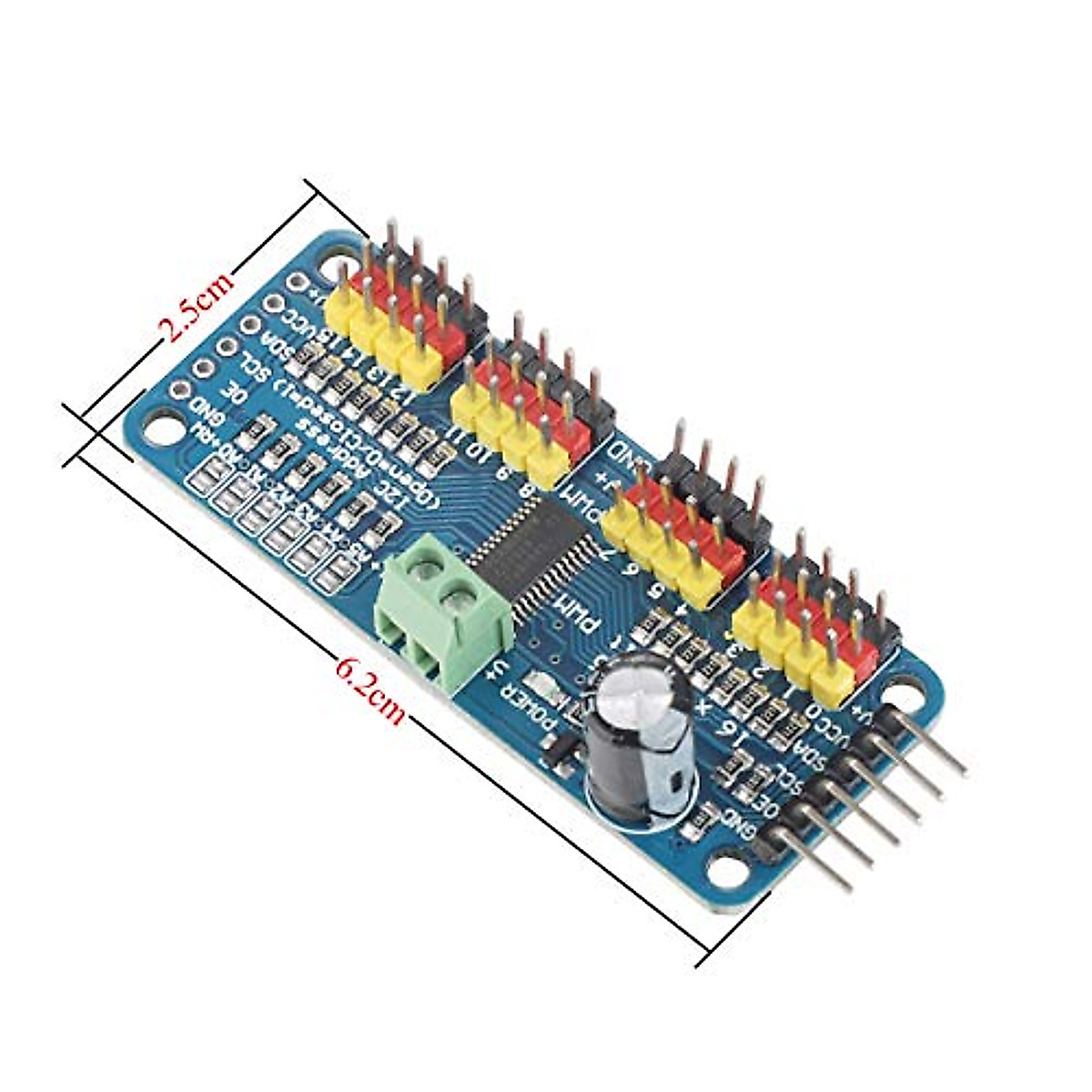 VKLSVAN 3PCS PCA9685 16 CH Channel PWM Servo Motor Driver Board Controller 12 bit IIC Interface Module for Arduino or Raspberry pi