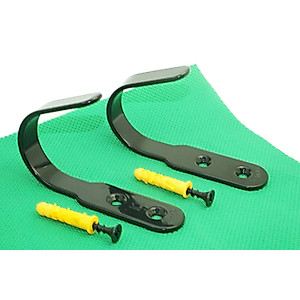 AUXPhome Wall Mount Laundry Rooms Ironing Board Hook Holder Storage White/Black Organizer Display Racks/Wall-Mounted Iron Rest Hanging Ironing Board Holder - Durable Steel - Black