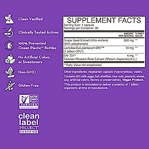HUM Fan Club - Menopause Relief Supplement & Mood Probiotic with Siberian Rhubarb - May Provide Hot Flash Relief & Menopause Support for Women (30 Vegan Capsules, 30 Days)