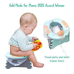 Potty Chair Liners, Portable Disposable Potty Liner Bags for Universal Potty Training Toilet Seat, Toddler Outdoors Travel Baby Toilet Liners - 30 Pack