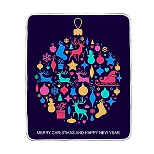 DreamBay Throw Blanket for Couch Sofa Bed Christmas Tree Decorations Lightweight Blankets for Home Office Camping Travel Cozy Blanket 50x60 inches Washable