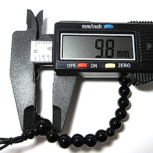 京都あさひ屋 Black Onyx Japanese Juzu Bracelet Rosary Prayer beads Handmade in Kyoto UDA54