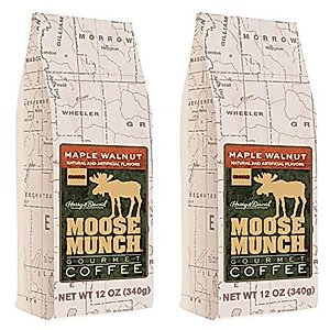 Moose Munch Gourmet Ground Coffee by Harry & David, 2/12 oz bags (Maple Walnut)