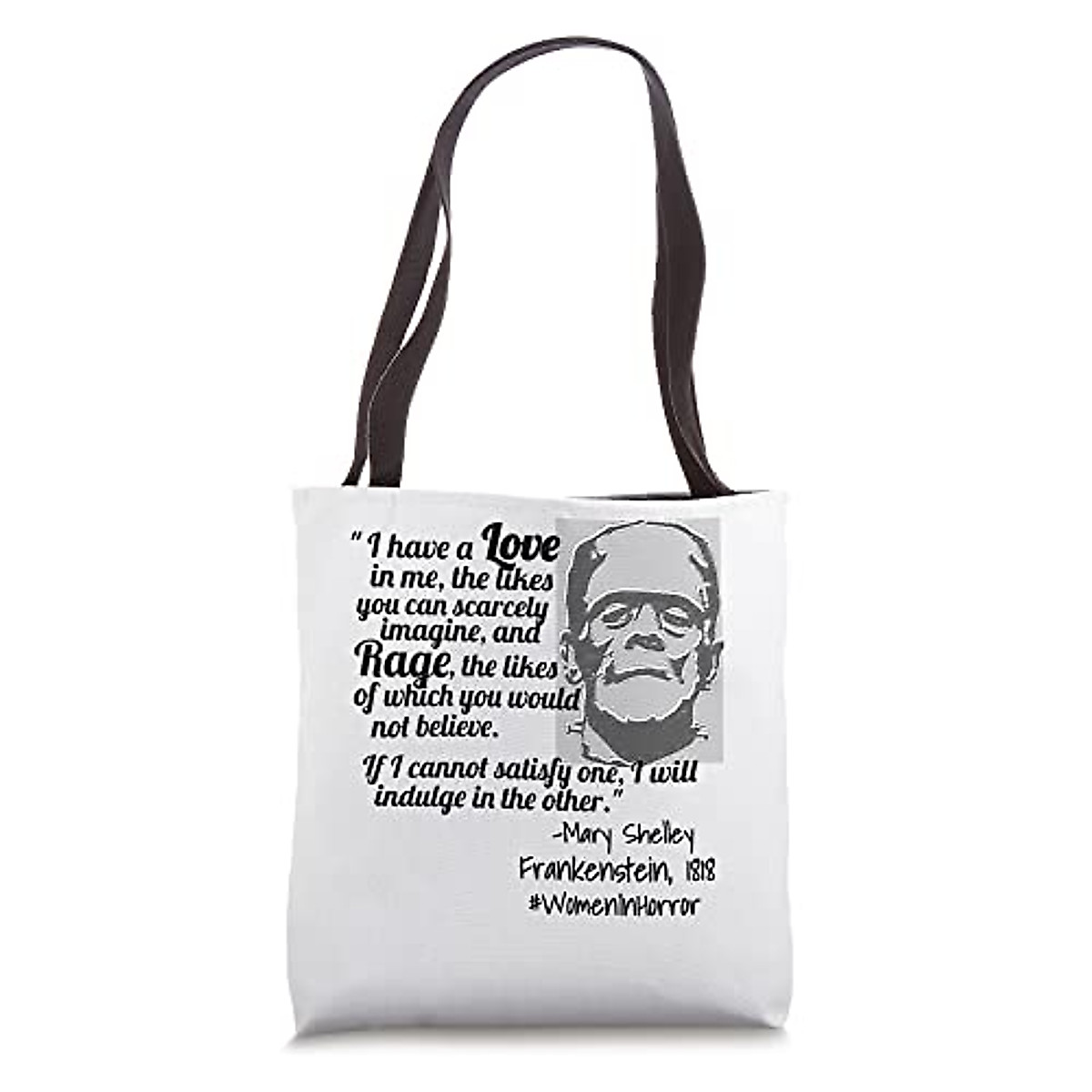 Mary Shelley Frankenstein Shirt, Gothic Horror Shirts Tote Bag