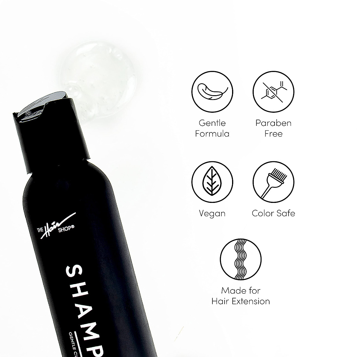 Hair Extension Shampoo & Conditioner by The Hair Shop, Gentle Cleansing & Hydrating Formula Designed for Hair Extension, Paraben-Free, Color-Safe, Vegan, Infused with Chamomile Rosemary, Aloe, Cucumber, Vitamins, Proteins & Biotin