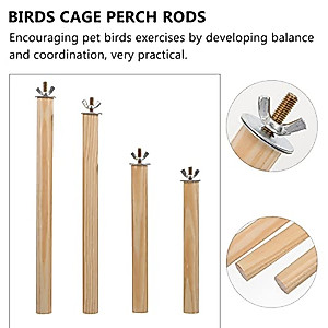 Mipcase Pet Birds Standing Bar 4PCS Parrot Standing Bird Perch Bird perches Parrot Perch Sticks Sturdy Bird Parrot Standing Sticks