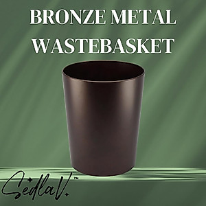 SEDLAV Metal Wastebasket, Bronze