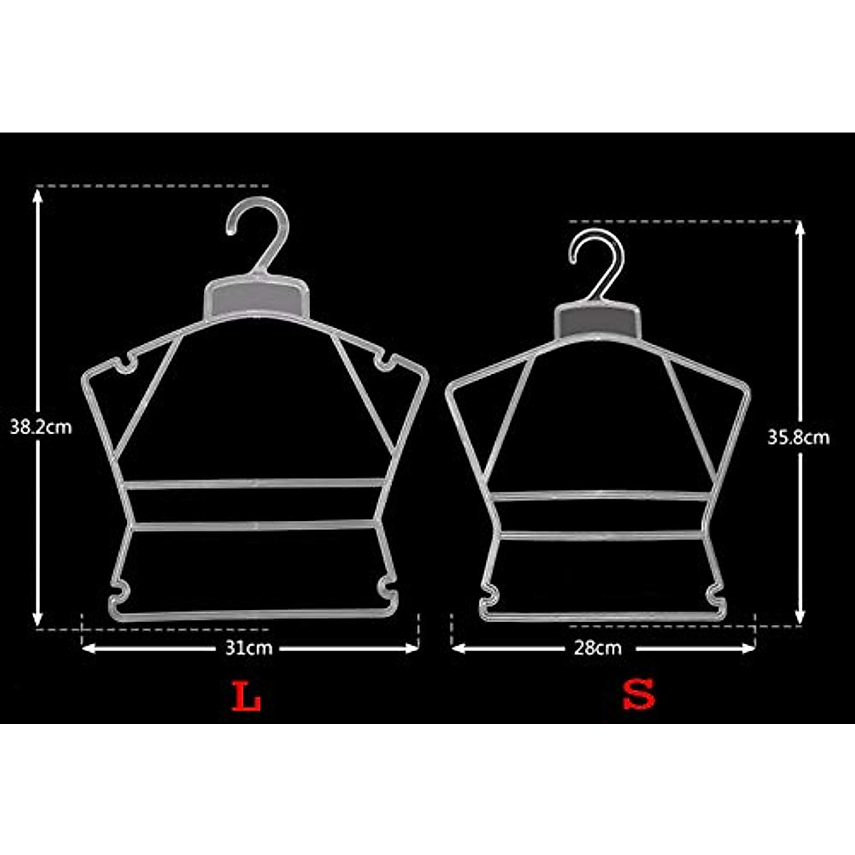 WellieSTR Economical Children's Plastic Frame Hanger Infant Frame Hangers - Pack of 20 - Size: S