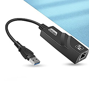 Diarypiece Ethernet Network Card 10/100/1000Mbps Converter, USB 3.0 Adapter To RJ45 Lan Adapter, for Laptop Computer Game Switch