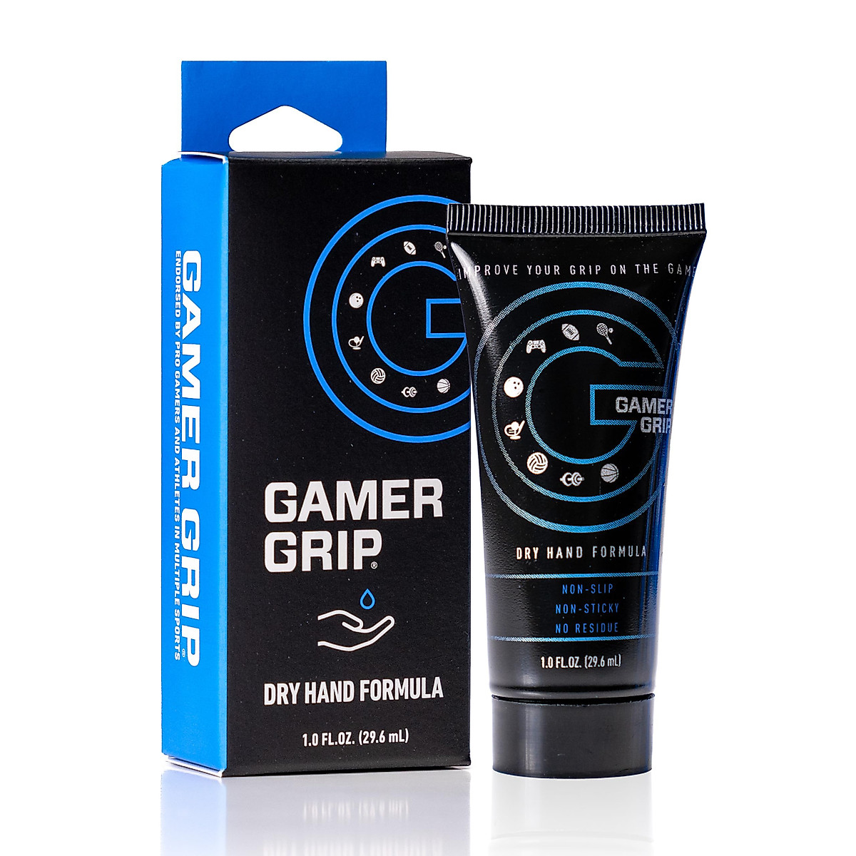 Gamer Grip: Stops sweat on hands & feet - Improves performance - Total Grip Solution endorsed by worlds top athletes in multiple sports + pro gamers. Leading dry hand formula for Hyperhidrosis