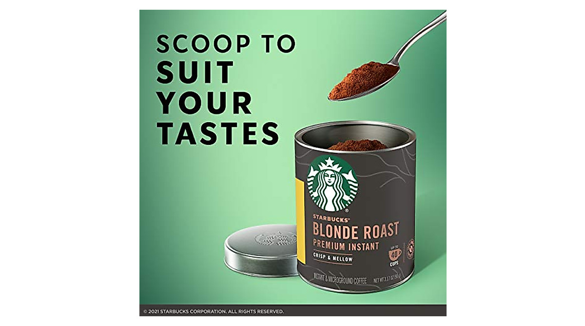 Starbucks Blonde Roast Premium Instant Coffee - 120 Cups Enjoyment