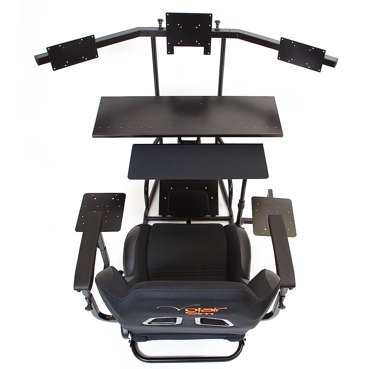 Volair Sim Universal Flight or Racing Simulation Cockpit Chassis with Triple Monitor Mounts