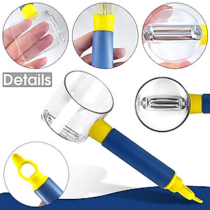 SKRYUIE Veggie Storage Peeler With Container, Stainless Steel Multifunctional Peeler, Peelers for Kitchen, Perfect Home Peeler for Veggie, Fruit, Potato, Carrot, Apple