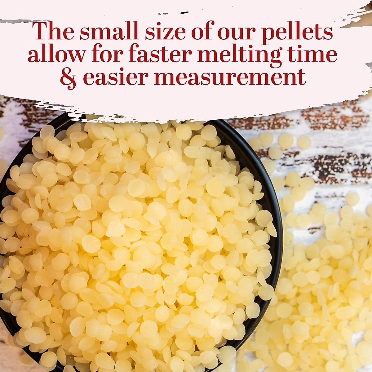 Better Shea Butter Organic Beeswax Pellets | Use it to make Candles, Food Wraps, Furniture Polish, Lip Balms | Food Grade, 100% Pure, Yellow Beeswax Pastilles | 1 LB (16 oz)