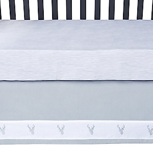 Trend Lab Stag Head 3 Piece Crib Bedding Set, Can Be Used As A Blanket Or A Playmat for Tummy Time, Includes Quilt, Fitted Crib Sheet and Skirt