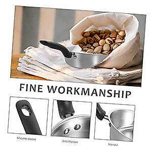 BCOATH Dustpan and Shovel Set Wide Dust Pan Portable Pet Cleaning Shovel Outdoor Dustpan Flask Dustpan with Handle Standing Scooper for Dust Decorating Scoops Industrial Bakelite Silver