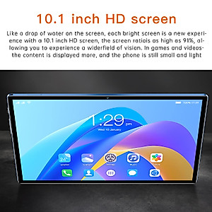 10.1 inch MA11 Tablet, 4+32G Full Screen Tablets with Dual SIM Card Slots, Android 8, 1280x800 HD, WiFi, Bluetooth, GPS, 2MP/5MP Camera (Black)