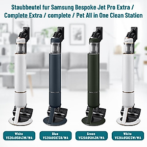 Odashen 5pcs Clean Station Dust Bag for Samsung Bespoke Jet VCA-ADB95 Wireless Cleaner Replacement