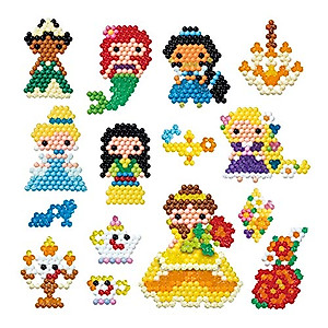 Aquabeads Disney Princess Creation Cube, Complete Arts & Crafts Bead Kit for Children - Over 2,500 Beads & Display Stand The Create Belle, Ariel, Tiana, Rapunzel and More