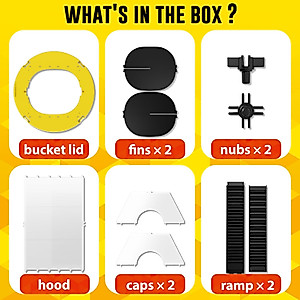 Mouse Trap Bucket,Upgraded Rat Trap Bucket,Bucket Lid Mice Trap,Auto Reset Rat Trap Compatible 5 Gallon Bucket-Transparent