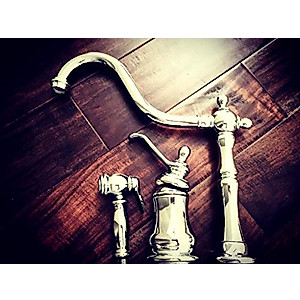 Kingston Brass KS7801TPLBS Templeton Widespread Kitchen Faucet with Brass Sprayer, Polished Chrome