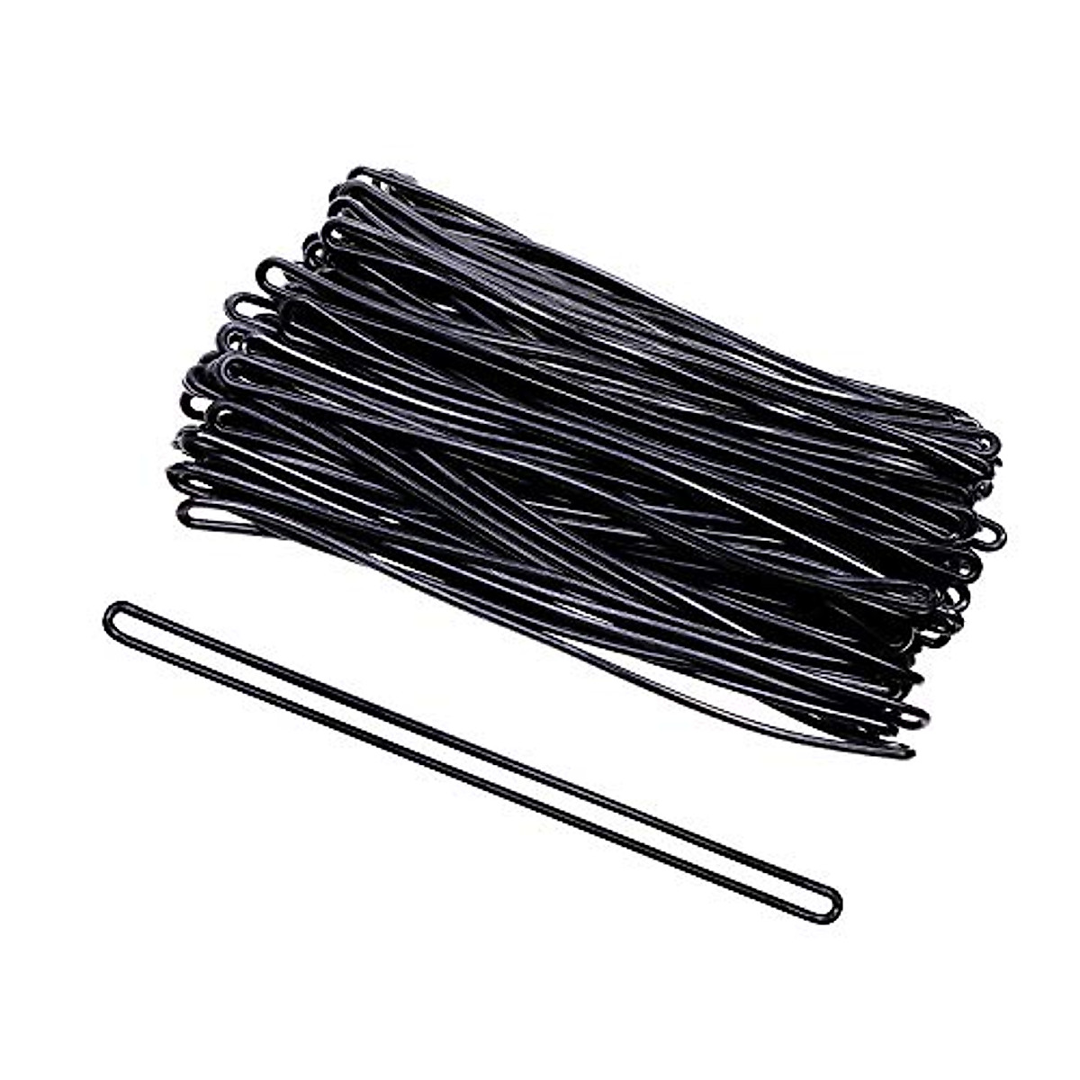 Mini Skater 6.7 inch/17cm Premium Plastic luggage Tag Loop Travel Bag Identification Tag PVC Name ID Card Worm Loop Strap for Luggage Bag ID Tag (Black,50Pcs)