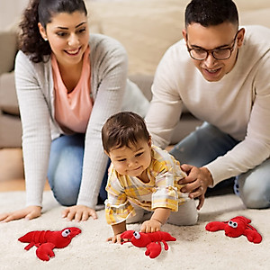 9 Pack Lobster Stuffed Animal Lobster Plush Cute Lobster Doll Toy Soft Small Stuffed Lobster Hanging Ornaments for Keys Purse Backpack School Bags, DIY Birthday Party Favors, 6.7 x 5.5 Inch