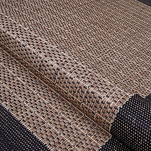 Couristan Recife Checkered Field Indoor/Outdoor Area Rug, 3'9" x 5'5", Cocoa-Black