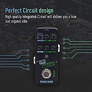 SONICAKE Delay Reverb Pedal Sonic Ambience Multi Mode Tap Tempo Delay and Reverb Guitar Bass Effects Pedal