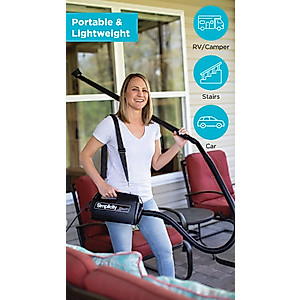 Simplicity Vacuums Handheld Canister Vacuum with Carry Strap for Hard Floors and Rugs, Car Detailing Vacuum Cleaner, S100