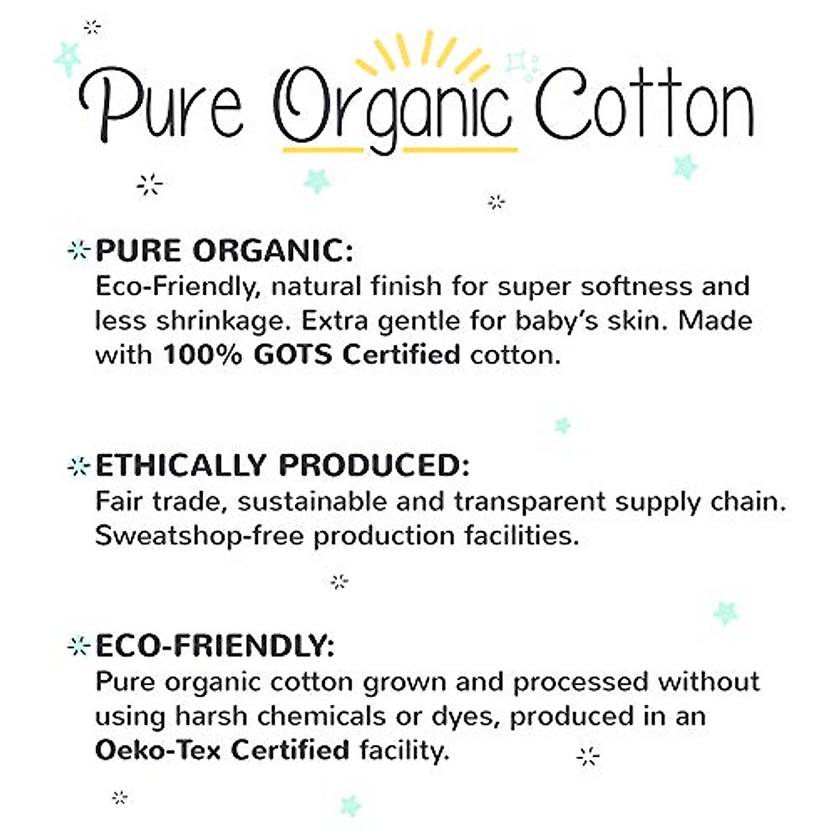 Lamaze Organic Baby Baby Boys' Toddler Footless, White and Green Bears, 2T