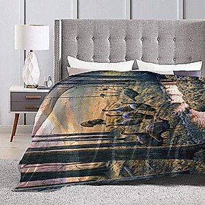 80"x60" Blanket Wildlife Bird Pheasant Turkey Throw Blanket Ultra Soft Blanket Lightweight Bed Blanket Quilt Durable Home Decor Fleece Blanket Sofa Blanket